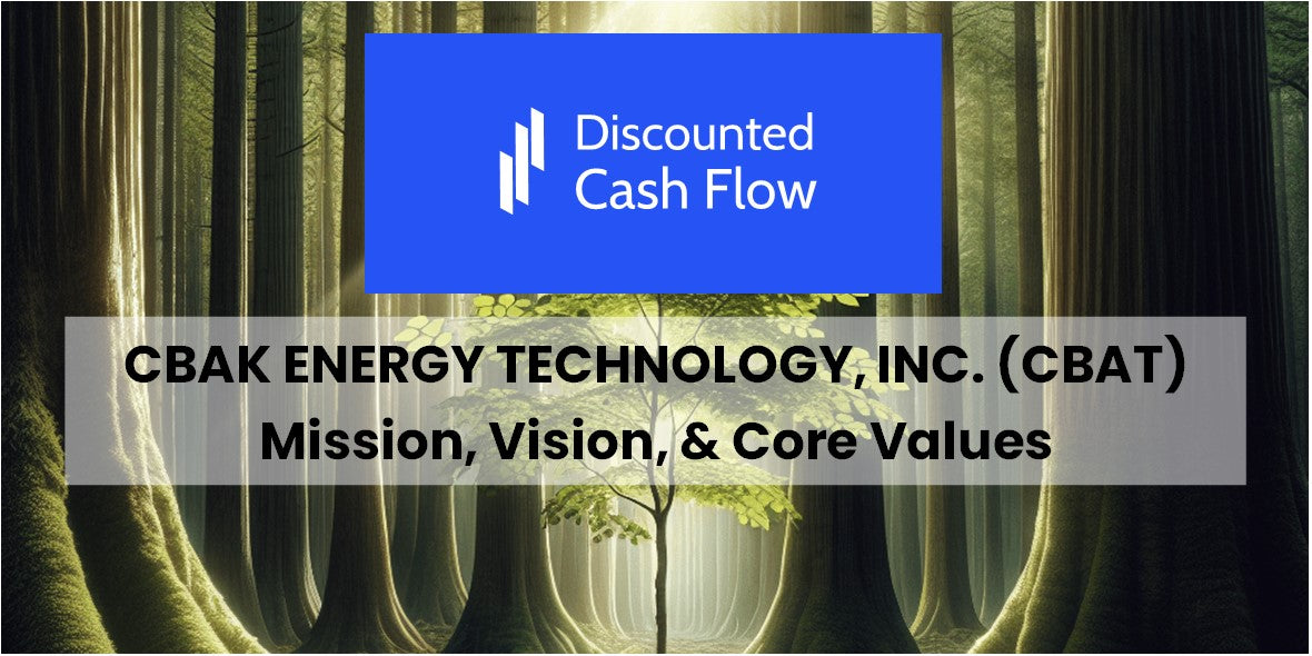 Mission Statement, Vision, & Core Values (2025) of CBAK Energy ...