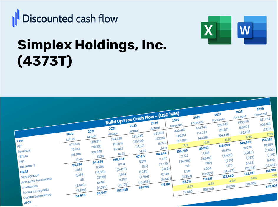 Simplex Holdings (4373T) DCF Excel Template – DCFmodeling.com