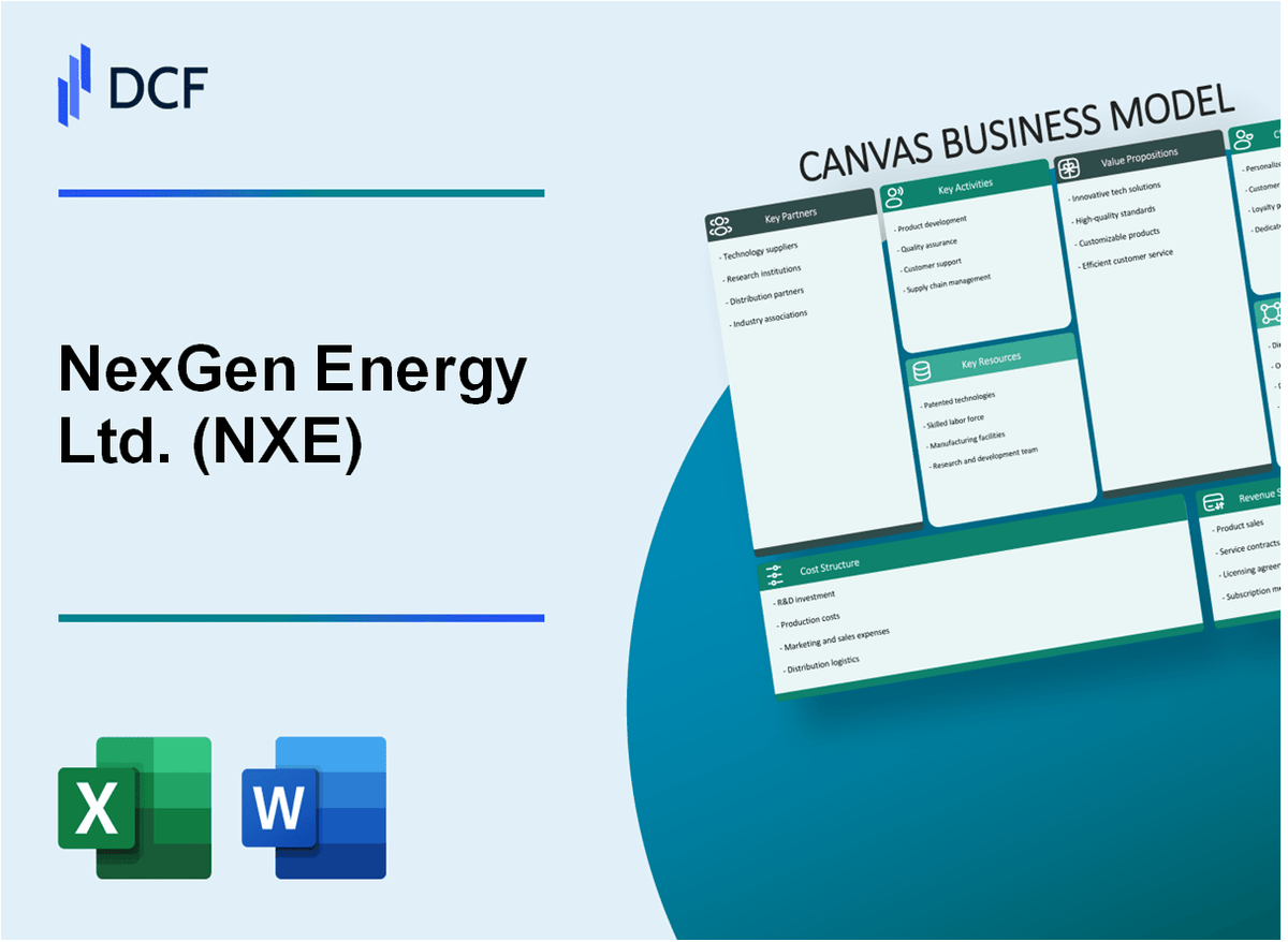 NexGen Energy Ltd. (NXE): Business Model Canvas – DCFmodeling.com
