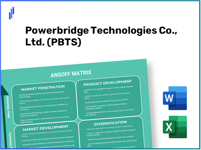 Powerbridge Technologies Co., Ltd. (PBTS) ANSOFF Matrix Analysis – DCF ...