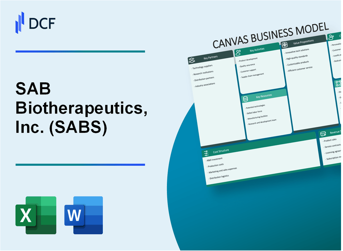 SAB Biotherapeutics, Inc. (SABS): Business Model Canvas – DCFmodeling.com