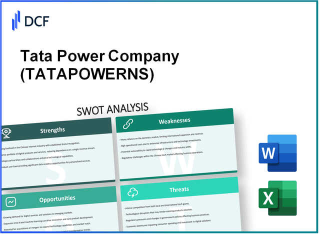 Tata Power Company (Tatapowerns) SWOT -Analyse – DCFmodeling.com